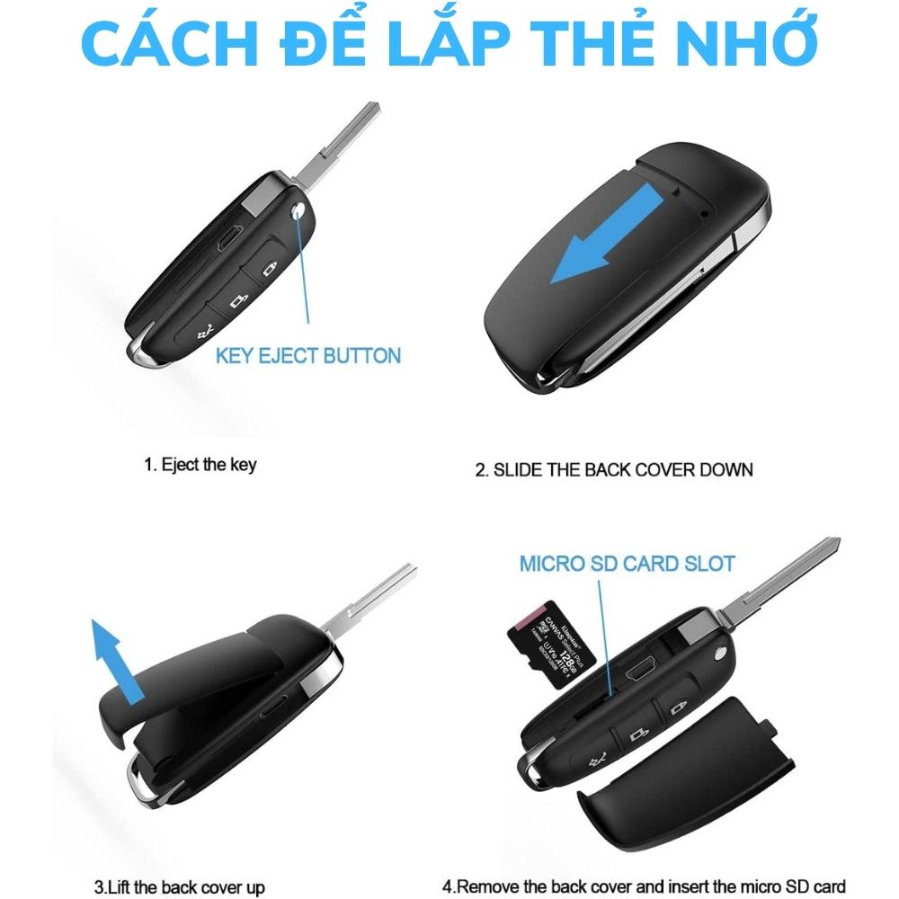 Móc khóa Camera S820 ngụy trang chìa khóa ô tô quay phim Full HD1080P ...