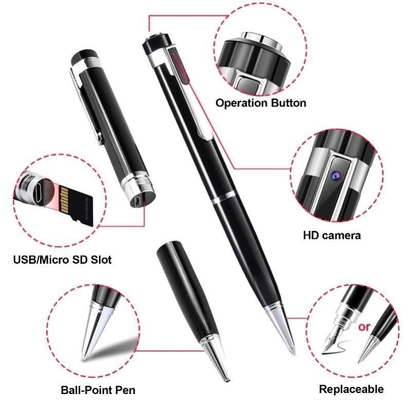 Bút camera V7 Full HD 1080 bộ nhớ 32GB - Camera Mini